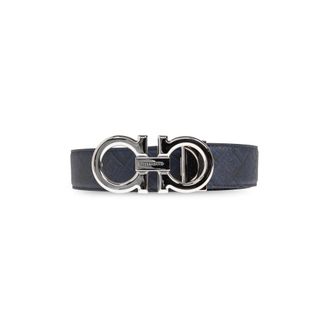Ferragamo Homme, Accessoires, Bleu, Taille: 110 CM Double Adjus Belt