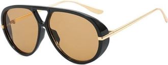 Generic Lunettes De Soleil Vacances &Agrave; Monture Large For Hommes Et Femmes Conduite En Plein Air(Brown)