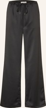 Juvia Marlenehose Florens Aus Satin schwarz