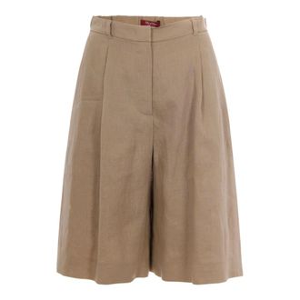 Max Mara Femme, Shorts, Beige, Taille: 36 FR Caravan Bermuda