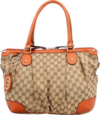 Gucci Crossbody Bags - Gucci GG Monogram Sukey Handbag - Gr. unisize - in Braun - f&uuml;r Damen