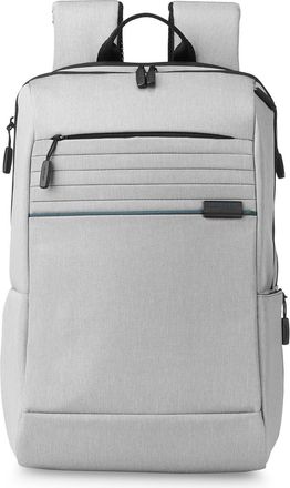 Hedgren DASH Rucksack Herren Damen - Laptop Rucksack 15,6 Zoll mit Smart Sleeve, Wasserabweisend & USB-Kabelführung - 43,5 cm - Silver