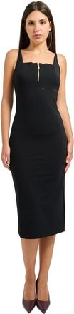 A|X Armani Exchange Femme, Robes, Noir, Taille: 36 FR Robe Midi en Tissu Technique