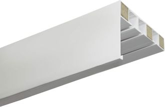 Gardinia Vorhangschiene mit Blende P2&Uuml; wei&szlig; 180 cm