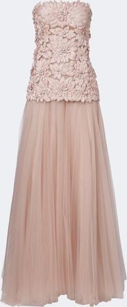 Costarellos Verzierte Robe Gisella aus Satin und T&uuml;ll