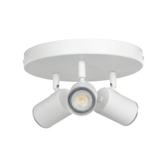 Eglo Deckenlampe 3-flammig Consuma 1, runder Deckenstrahler f&uuml;r Wohnzimmer und Badezimmer, Deckenleuchte mit 3 Spots, Stahl in Wei&szlig;, GU10 Fassung, IP44