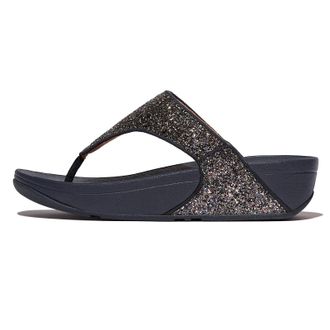 FitFlop Damen Lulu Multi-Tonal Glitter Zehentrenner, Midnight Navy Mix, 40 EU