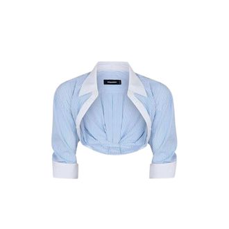 Dsquared2 Chemise Crop - - Blouses & Shirts - Damen - Blau - M