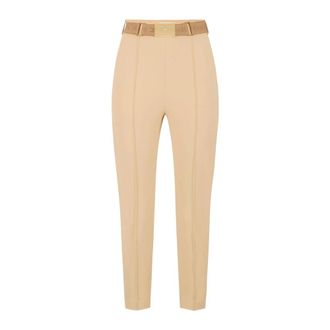 Elisabetta Franchi Femme, Pantalons, Brun, Taille: 40 FR Slim-fit Pantalons