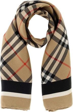Burberry unisex, Accessoires, Multicolore, Taille: ONE Size Check Silk Scarf