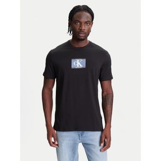 Calvin Klein T-Shirt Box Tape Graphic LV04RC854G Schwarz Regular Fit