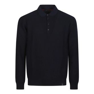 Fay Polo-Pullover - - Knitwear - Herren - Blau - XL