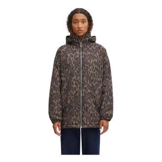 Fiorucci Nylon Banimalier Print Zip Up - - Jackets - Damen - Braun - M