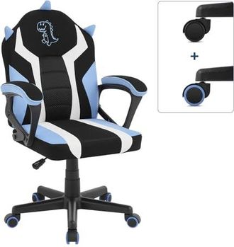 Woltu Chaise de Jeu pour Enfants, Chaise de Bureau Ergonomique avec Dossier et Accoudoirs, pour Chambre denfant, avec roulettes Universelles et Lest&eacute;es, Sur