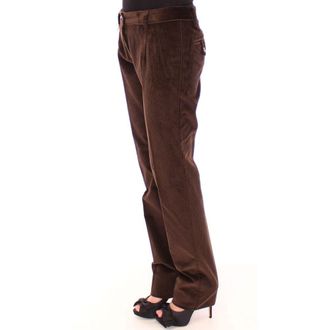 Dolce & Gabbana Womens Brown Cotton Casual Pants