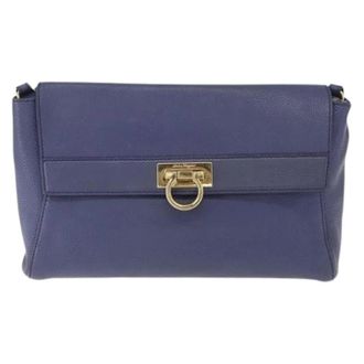 Ferragamo Pre-owned Ledertasche zum Umh&auml;ngen - - Pre-owned - Damen - Blau - ONE SIZE