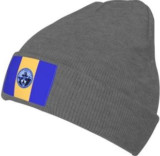 Generic Bonnet Tricoté Drapeau De Southampton, New York Extensible Bonnet Chapeau Tricot Classique Beanie Hiver pour Femme Ski Cyclisme