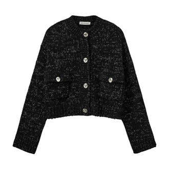 Sofie Schnoor Pilasw Strick Cardigan - - Knitwear - Damen - Schwarzk - L