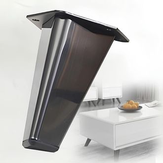 Generic 12/13,5 cm Edelstahl-St&uuml;tzbeine F&uuml;r Sofa, Metall-Schrankbeine Couchtisch, Schrank, Schreibtisch, Inklusive Befestigungsschrauben M&ouml;bel Stellf&uuml;&szlig;e(Schwa