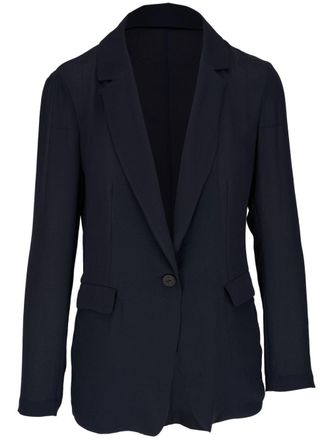 Peter Cohen blazer boutonn&eacute; &agrave; revers crant&eacute;s - Bleu
