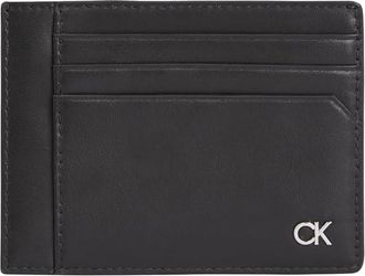 Calvin Klein Porte-Carte Homme Metal Ck Id Cardholder Cuir, Noir (Ck Black), Taille Unique