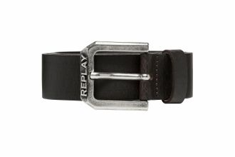 Replay Herren G&uuml;rtel aus Leder, Black Brown 128 (Braun), 90