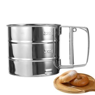 Generico Mehlsieb zum Backen, schnelles Sieben, manuelles Mehlsieb, f&uuml;r K&uuml;chenutensilien, Backwaren, Kaffee und Familienhaushalt