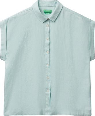 Benetton Hemd 5BMLDQ06V, Grün, S Damen, grün, Small