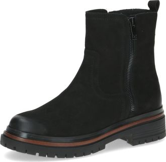 Caprice Caprice Damen Stiefeletten aus Leder mit Reißverschluss, Schwarz (Black Nubuc), 42 EU