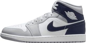 Nike Jordan Homme 1 Mid White/Midnight Navy-Wolf Grey (DQ8426 104), Blanc/bleu marine/gris loup, 48.5 EU