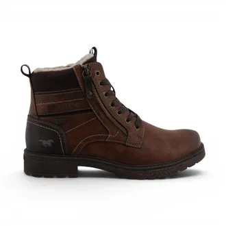Mustang Jeans Mustang Herren Schn&uuml;rstiefel aus Kunstleder, Wintermodell, M0081002 - Rostbraun
