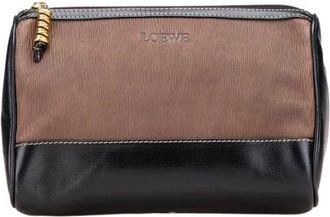 Loewe Pochette zipp&eacute;e en cuir textur&eacute; Pre-owned avec d&eacute;tail m&eacute;tallique - Femme - Pre-owned - Brun - Taille: ONE Size