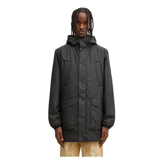 Rains Lohja Lange Isolierte Cargojacke - - Jackets - Herren - Schwarzk - L