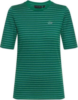 Lacoste Femme, Tops, Vert, Taille: 38 FR Runway Logo T-Shirt