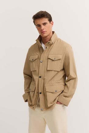 Bugatti Herren &Uuml;bergangsfieldjacket mit Stretch & Stehkragen