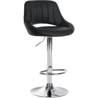 Clp Tabouret de bar Milet en similicuir Noir Chrome