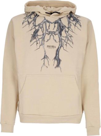 Phobia Archive Homme, Sweatshirts et sweats &agrave; capuche, Beige, Taille: L Lightning Sweat &agrave; capuche