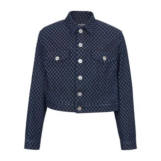 Balmain Jacquard-Jeansjacke mit Mini-Monogramm - - Jackets - Herren - Blau - L