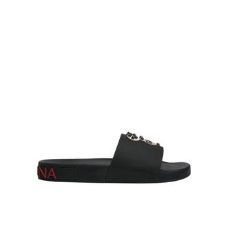 Dolce & Gabbana Homme, Chaussures, Noir, Taille: 41 EU Tongs piscine imprim&eacute; cartoon