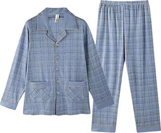 Generic Pyjama Homme Vert, Pyjama Homme Ensemble, Pyjama Homme Coton Hiver, Tenue De Nuit, Sleepwear, Pyjama 2 Pièces, Décontracté, Doux Et Confortable, Grand