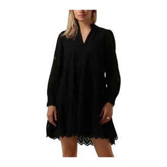 Y.A.S Lang&auml;rmeliges Kleid Yasholi - - Dresses - Damen - Schwarzk - L