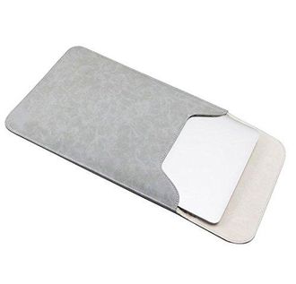 LaoZan Sac en cuir PU Sac ordinateur unisex Sac à Main Housse pour ordinateur portable/MacBook Pro 13.3 Gris