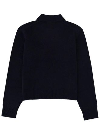Sporty & Rich Cashmere-Wool Blend Polo Shirt - Blue
