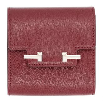 Tom Ford Supple Grain Leather Card Holder - - Accessories - Damen - Rot - ONE SIZE