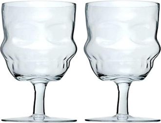 Puckator Totenkopf geformte Weingläser 2er Set