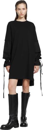 Ann Demeulemeester Lucina T-Shirt Dress with Light Cotton Sleeves