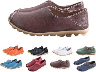 Generic Chaussures plates &eacute;l&eacute;gantes pour femme - Mocassins d&eacute;contract&eacute;s &agrave; bout rond - Respirantes - Chaussures de marche souples - Antid&eacute;rapantes - Chaussures