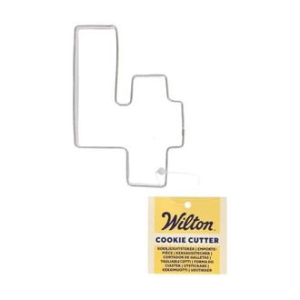 Wilton Cookie Cutter Number 4: Keksausstecher Edelstahl, Ausstecher Set für Keks, Plätzchen: Ausstechformen Zahlen und Buchstaben - - 8,5 cm