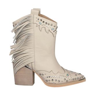 Alma En Pena Alma EN Pena, Femme, Chaussures, Beige, Taille: 37 EU Bottine clout&eacute;e &agrave; talon