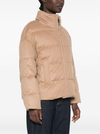Max Mara Womens Down Jacket Mtcmora Beige Camelwool Puffer
